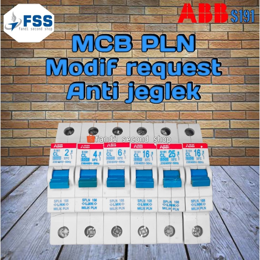 MCB PLN 4BB 1Phase Modified Can request Anti-jeglek second original ...