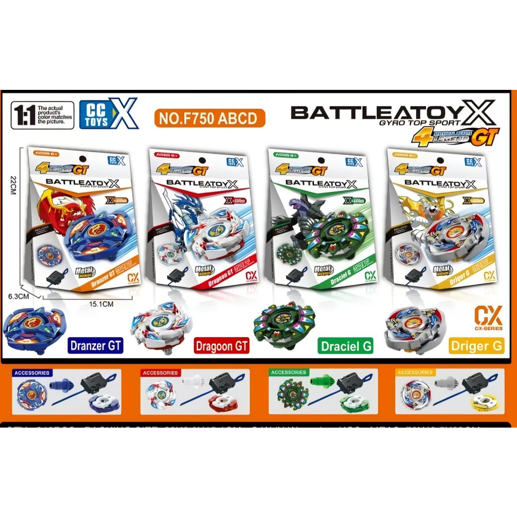 Toy Gangsing Gyro X BX Bey CX Series Raw Model GT series Dragoon GT ...