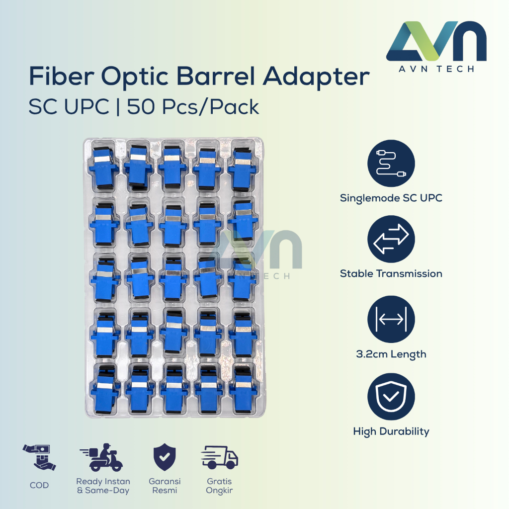 SC UPC Fiber Optic Adapter 50 Pcs Barrel Coupler Connector Original ...