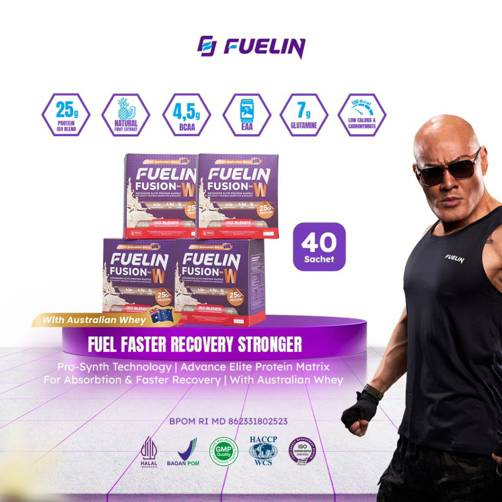 FUELIN 4 BOX Fusion W Iso Blend 40 Sachets | Australian Whey Protein ...
