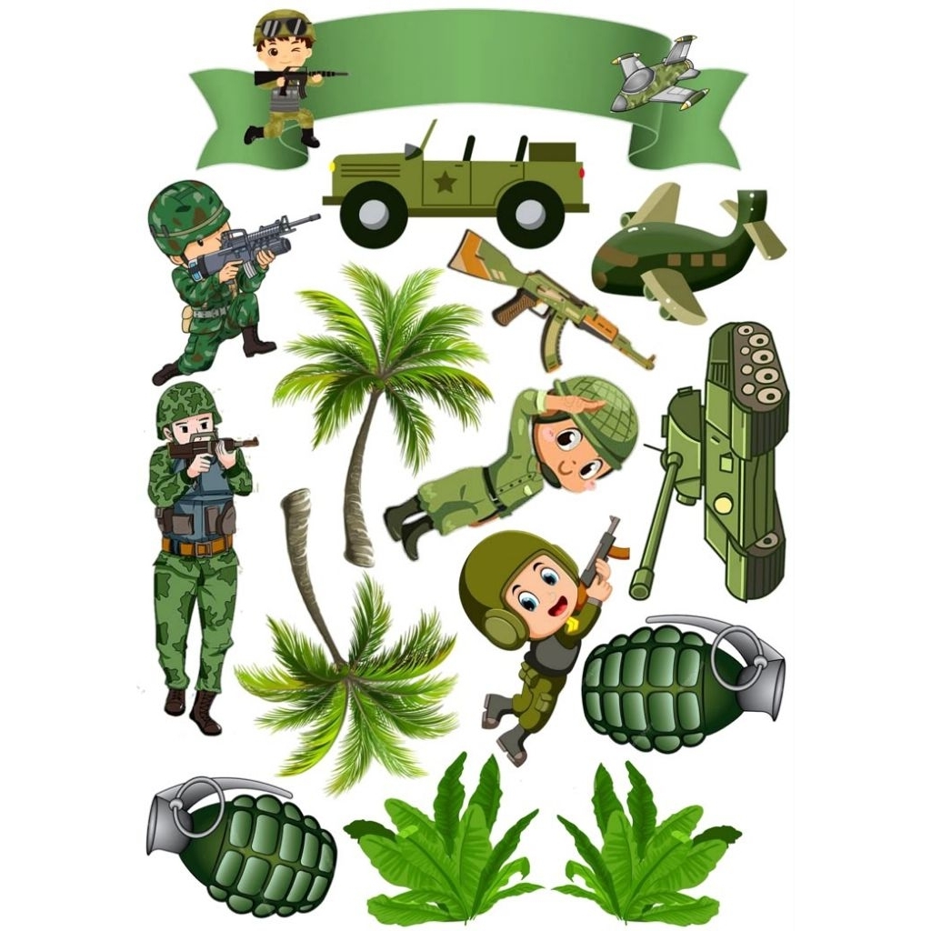 Jumbo A4 Army Topper/Happy Birthday Cake Topper/Birthday Cake ...