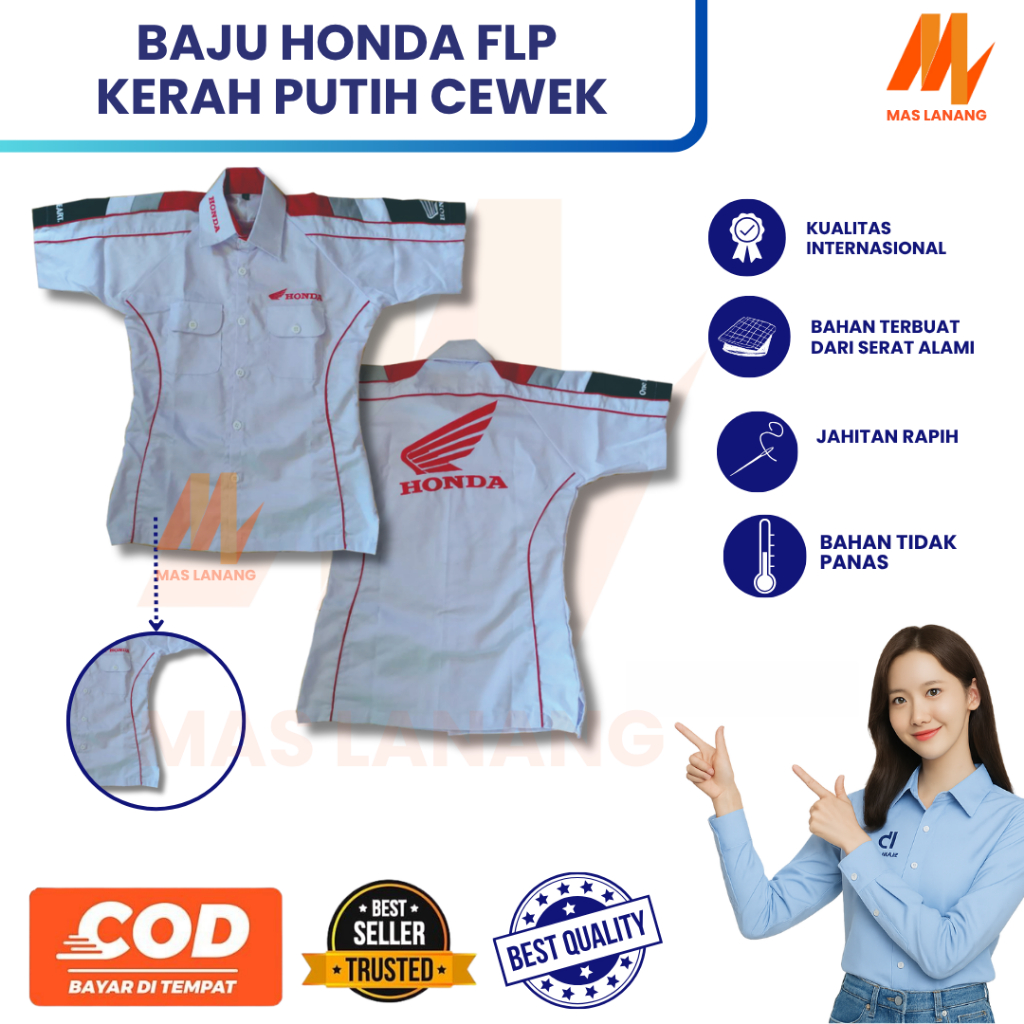 Honda Frontline People Uniform White Collar FLP Women | Frontdesk ...