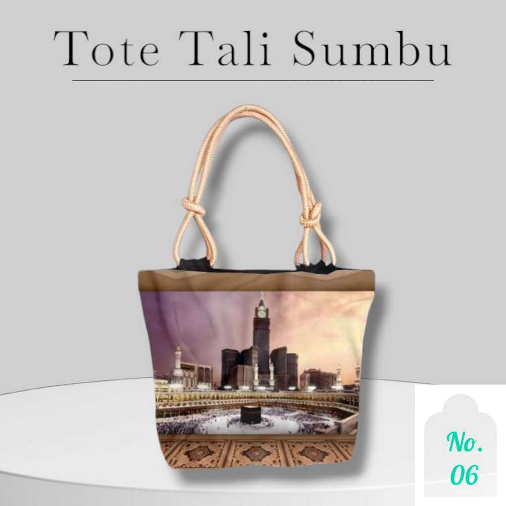 Islamic Motif Axis Strap Totebag Souvenir Umrah Hajj Makkah Madinah ...
