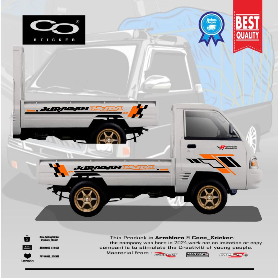 Pickup L300 Car Striping Sticker Cutting Side Striping Sticker for All ...