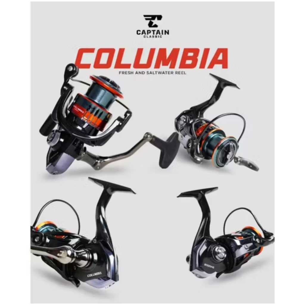 Reel Captain Columbia Saltwater SW Spinning Drag Clicker Loud 800-6000 ...