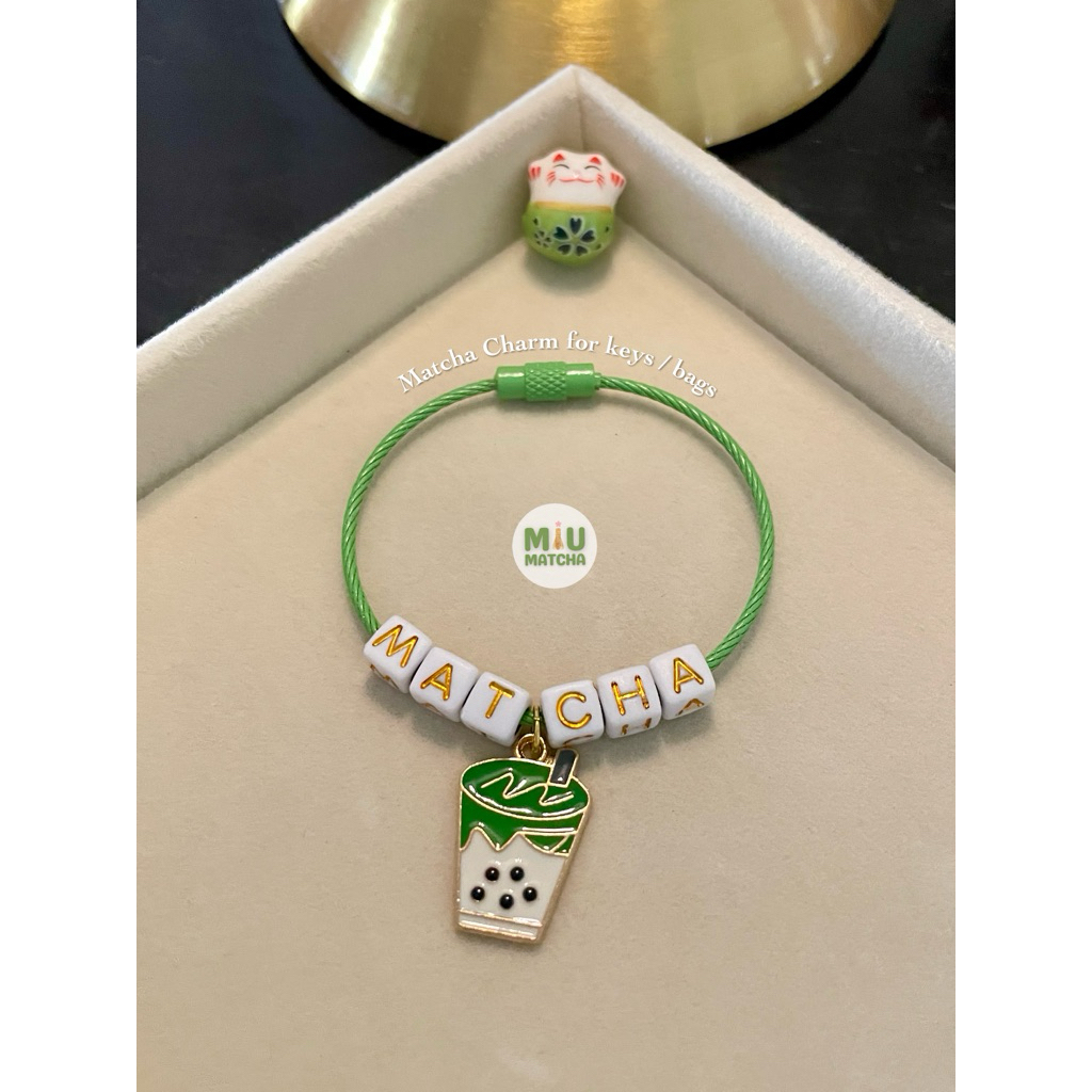 GANTUNGAN [READY] Matcha Keychain / Bag charm / Phone Charm - cute ...