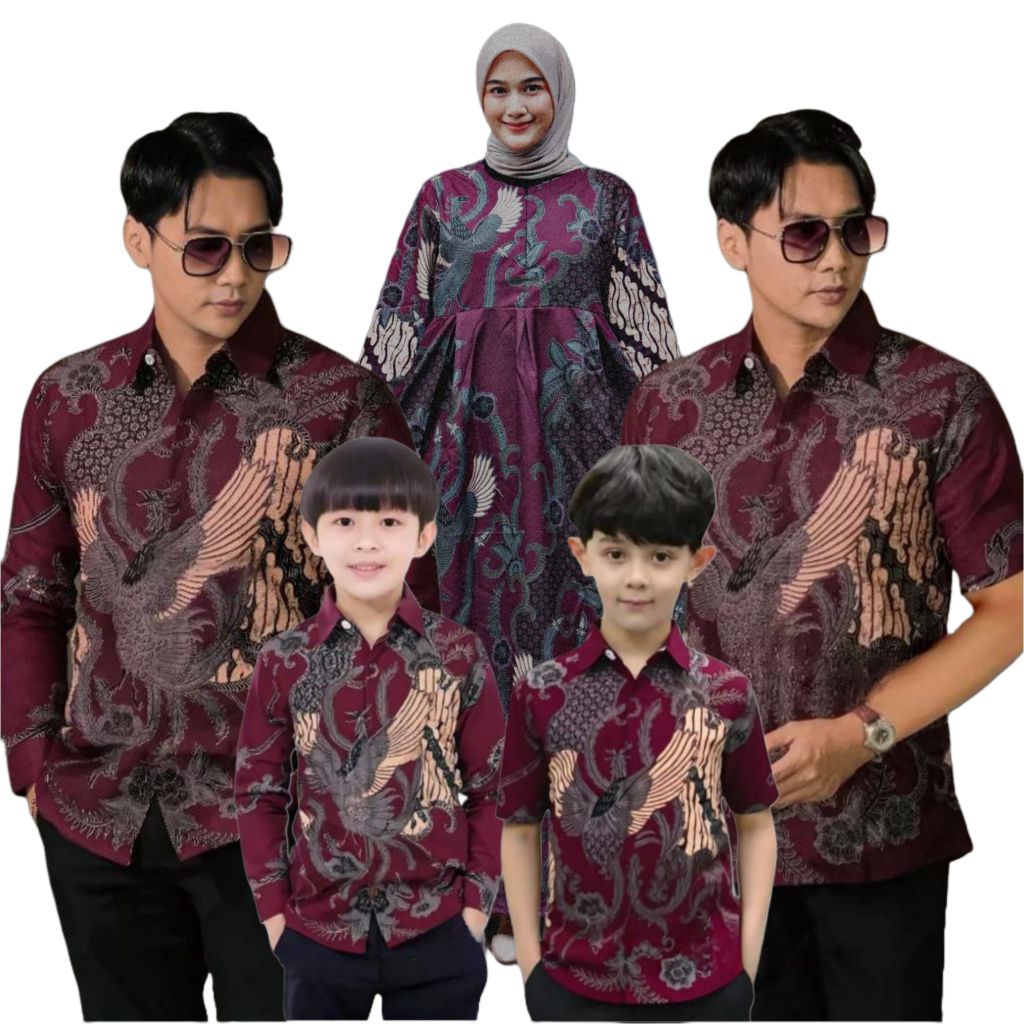Gamis Batik Tunic Batik Couple Family Father Mother Child | Modern Eid ...
