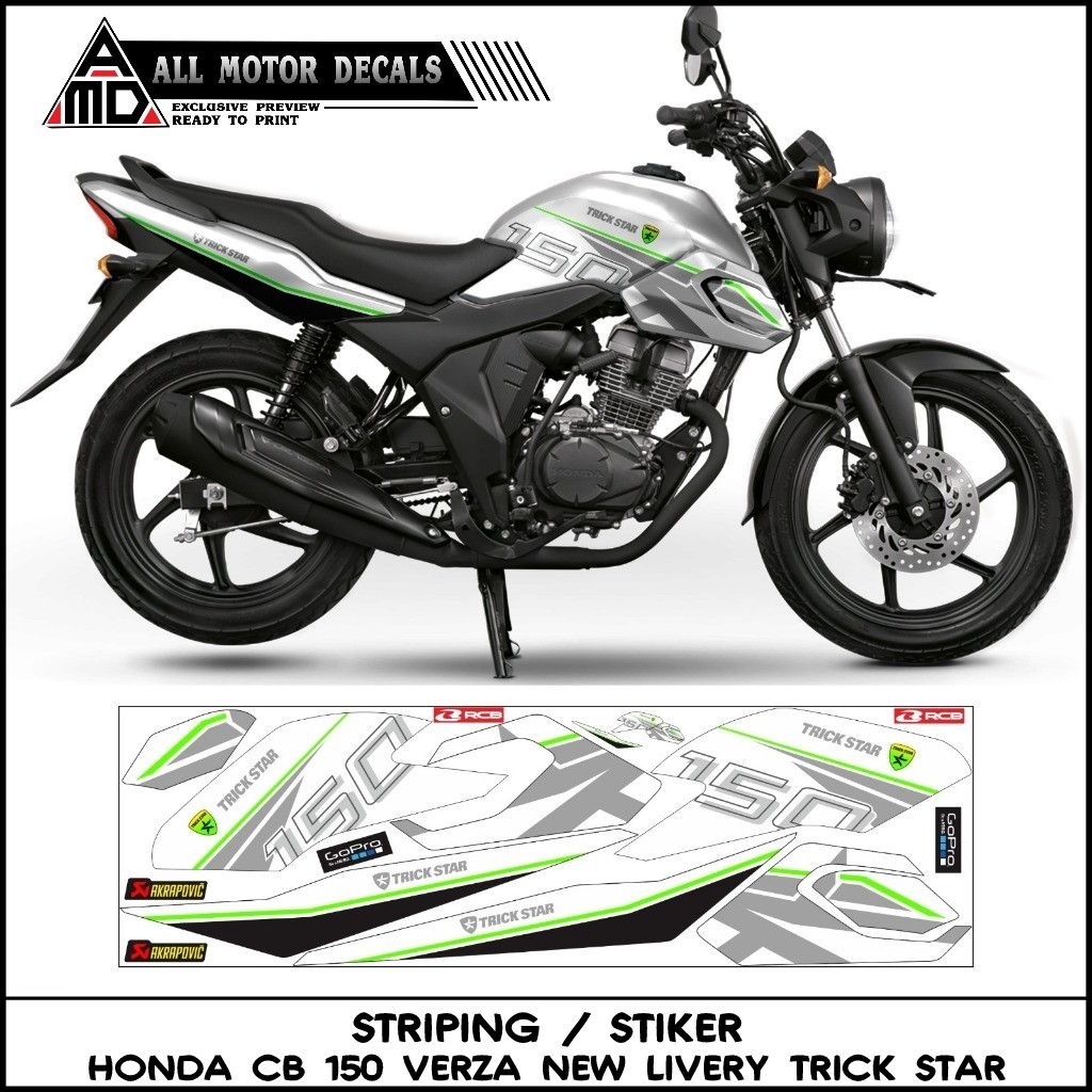 Striping Cb Verza New Livery Trick star / Honda Cb 150 Verza Sticker ...