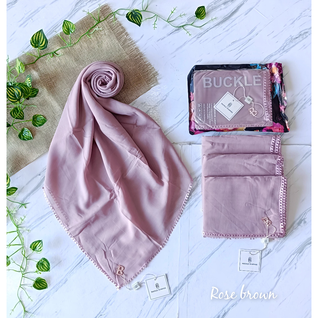 (POUCH FOR UNIFORM) Plain Square Hijab Buckle Scarves vintage 3d ...