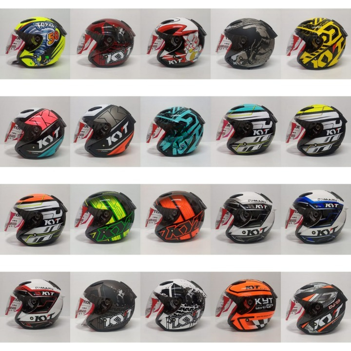 KYT DJ MARU HALF FACE HELMET MOTIF SIZE M/L/XL KYT ORIGINAL | Shopee ...