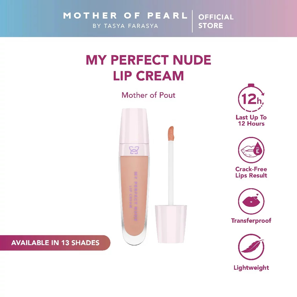 Mother Of Pearl Lipstick MOP My Perfect Nude Lip Cream ORIGINAL ...
