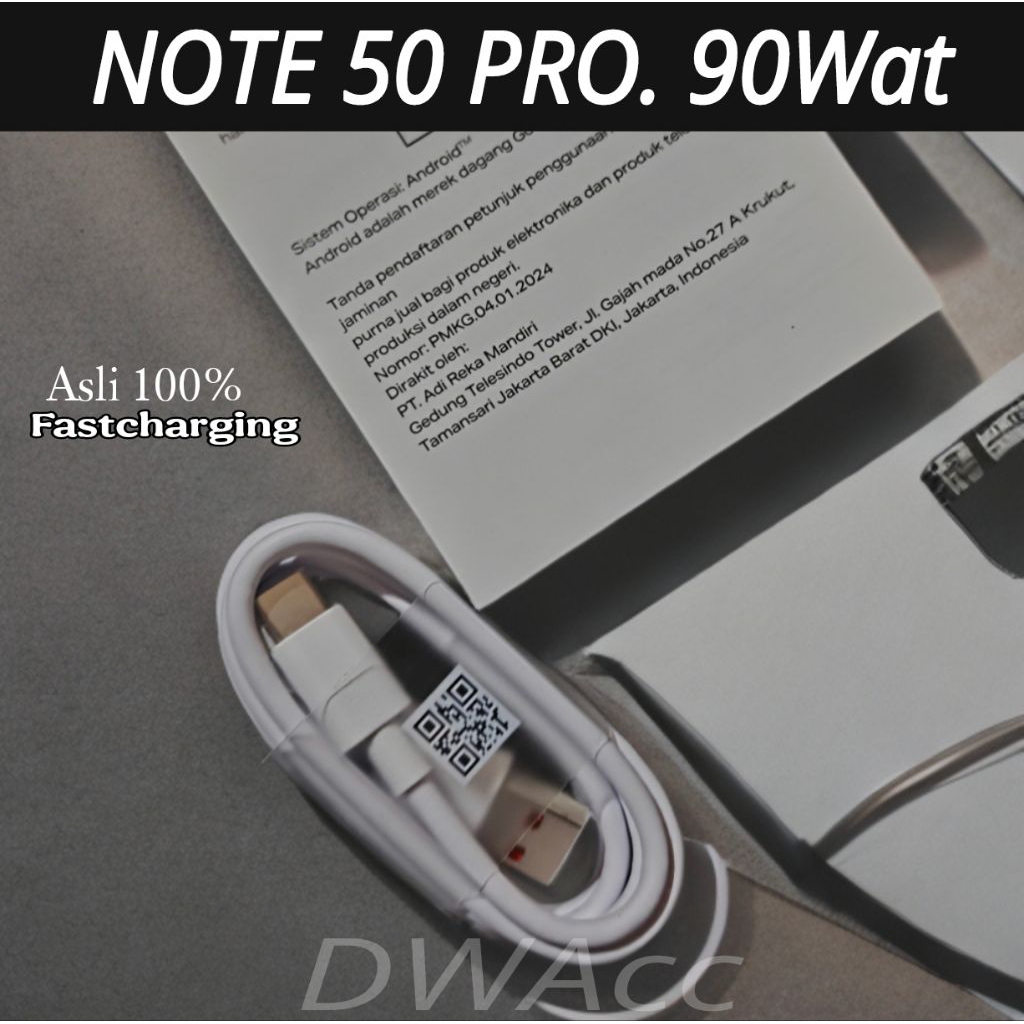 Infinix NOTE 50 PRO Fastcharging 90w Data Cable Code 060. Made infinix ...