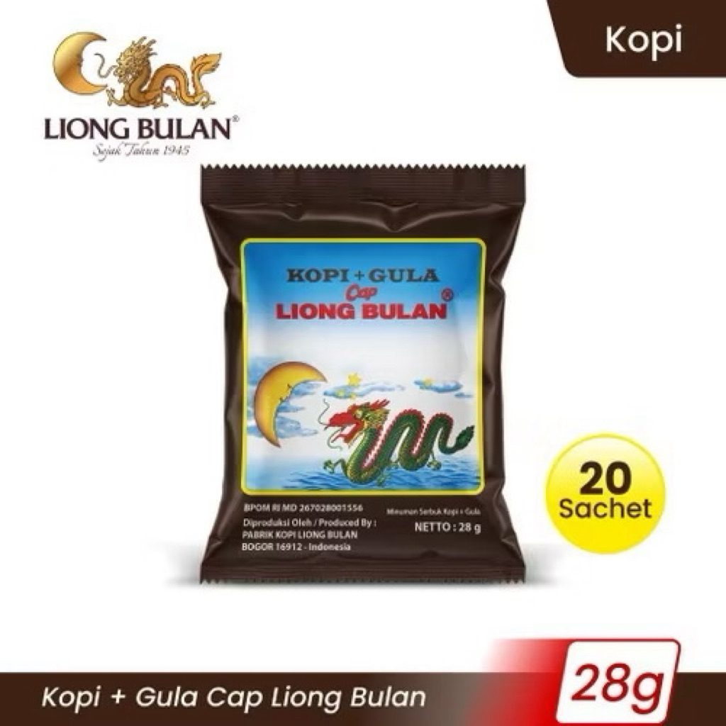 Liong Bulan Coffee + Sugar 28gr (Contains 20 Sachets) | Shopee Philippines