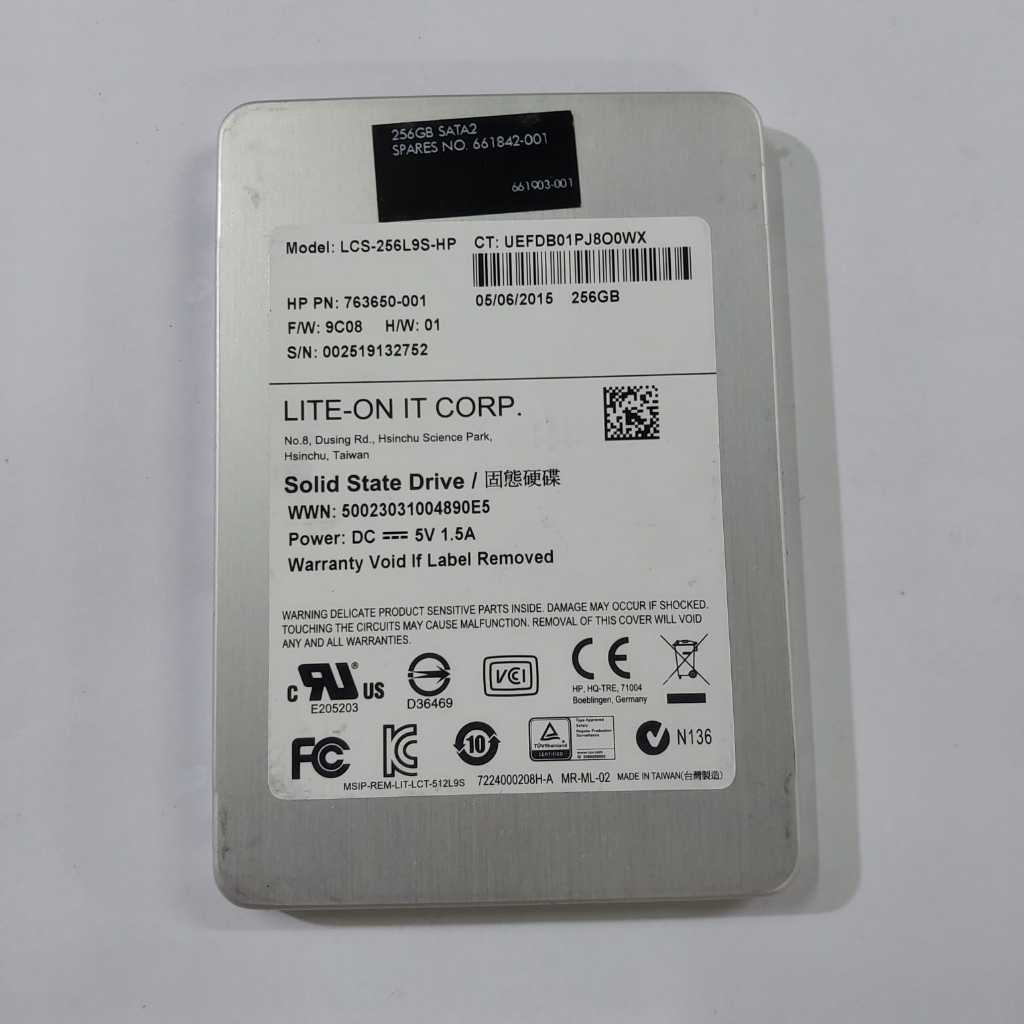 Original SSD hard disk 256GB Liteon SSD 256GB sata III removed builtup ...
