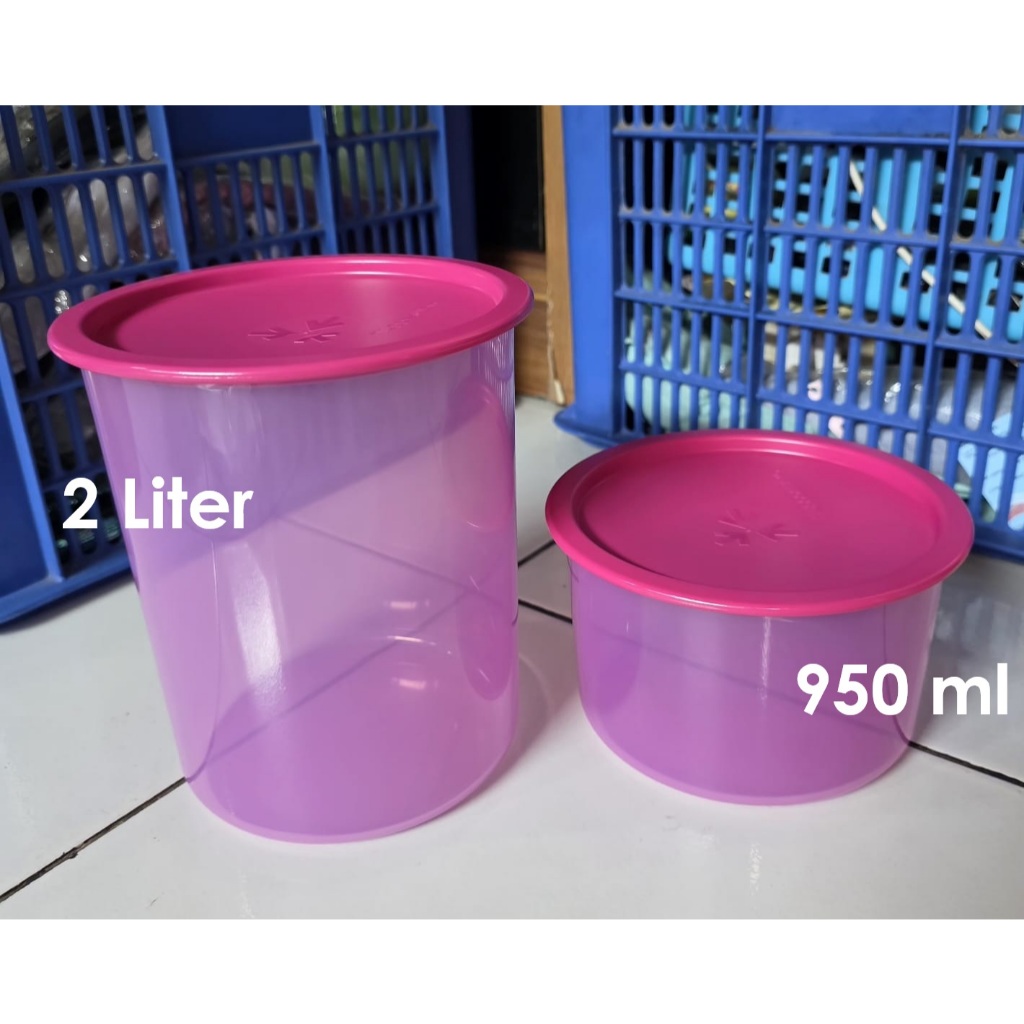TUPPERWARE One Touch Canister Jar Set Malay (2 pcs) | Shopee Philippines
