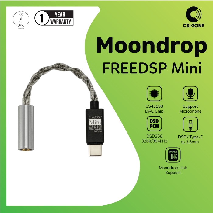Moondrop Free DSP Mini FreeDSP Mini CS43198 Portable 3.5mm to USB Type C DAC/ AMP/ | Shopee ...