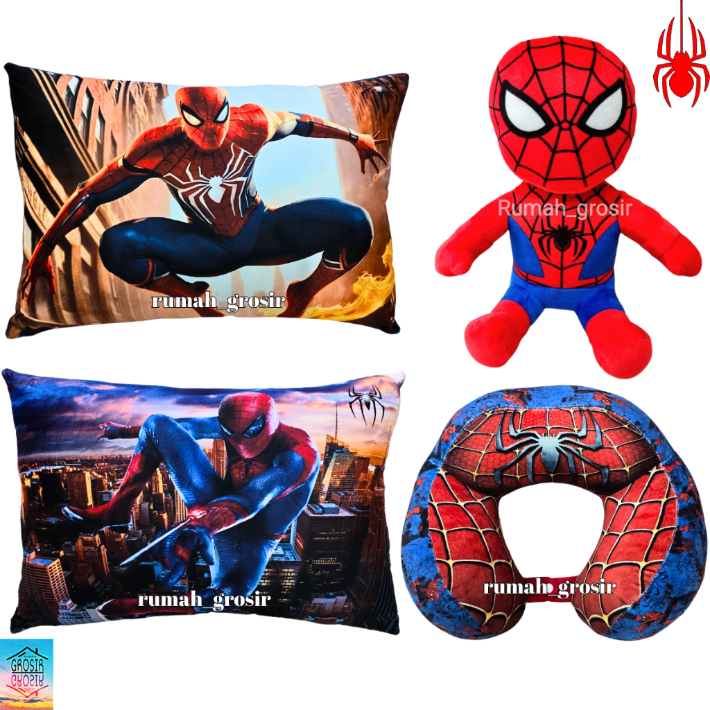 Spiderman Doll Spiderman Bolster Pillow Spiderman Neck Pillow | Shopee ...