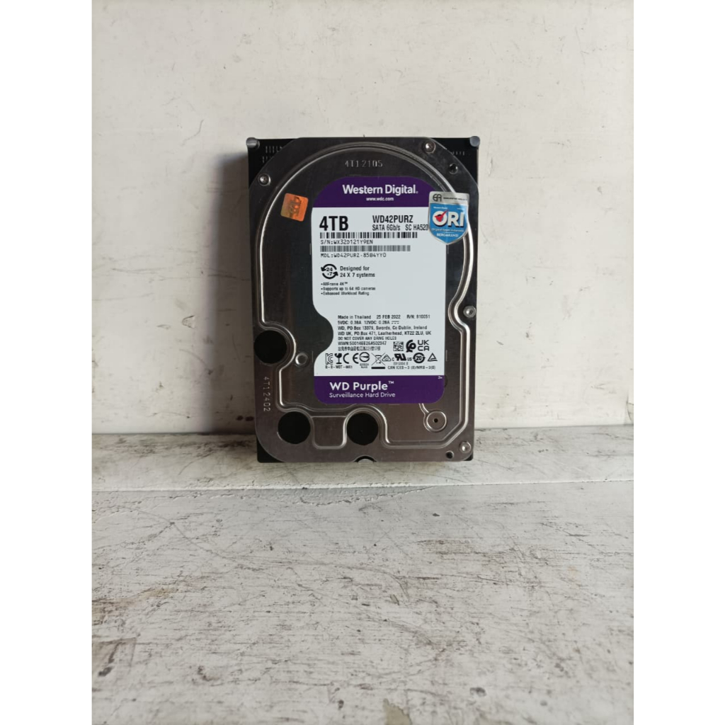 100% WD Purple 4TB hard disk – Suitable for CCTV & PC Storage | Shopee ...
