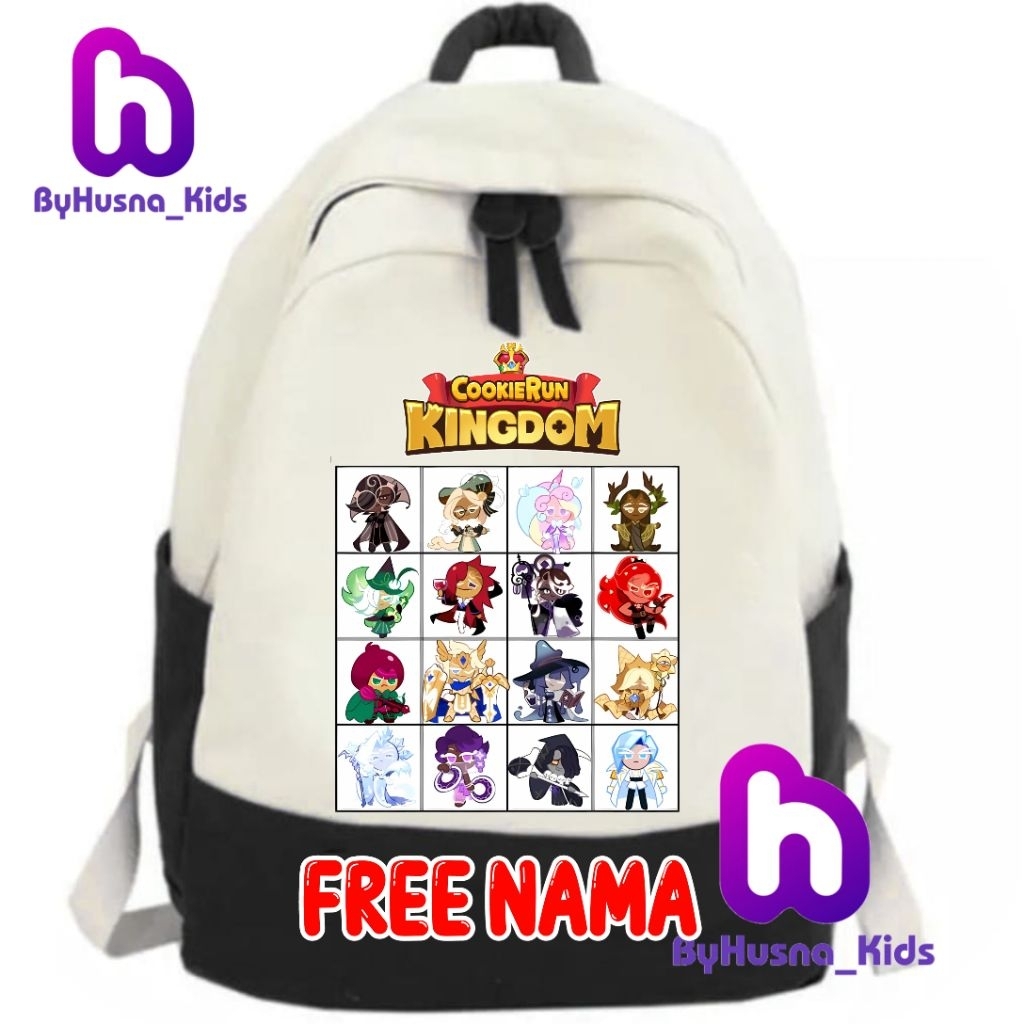 CHILDREN'S BACKPACK CHARACTER COOKIE RUN KINGDOM FREE NAME | Shopee ...