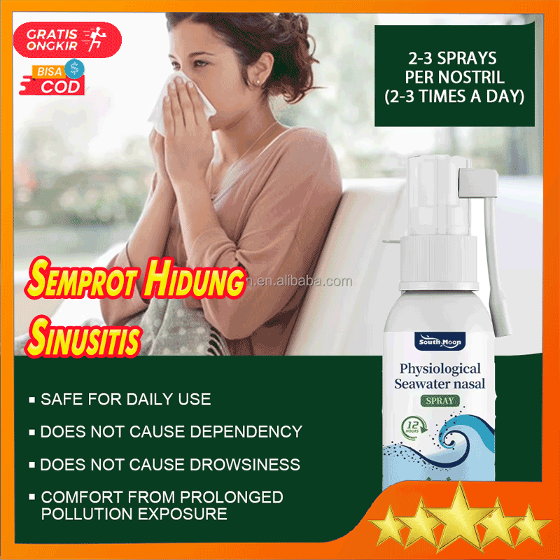 Nasal Spray to clean bacteria, viruses, germs in respiratory tracts ...