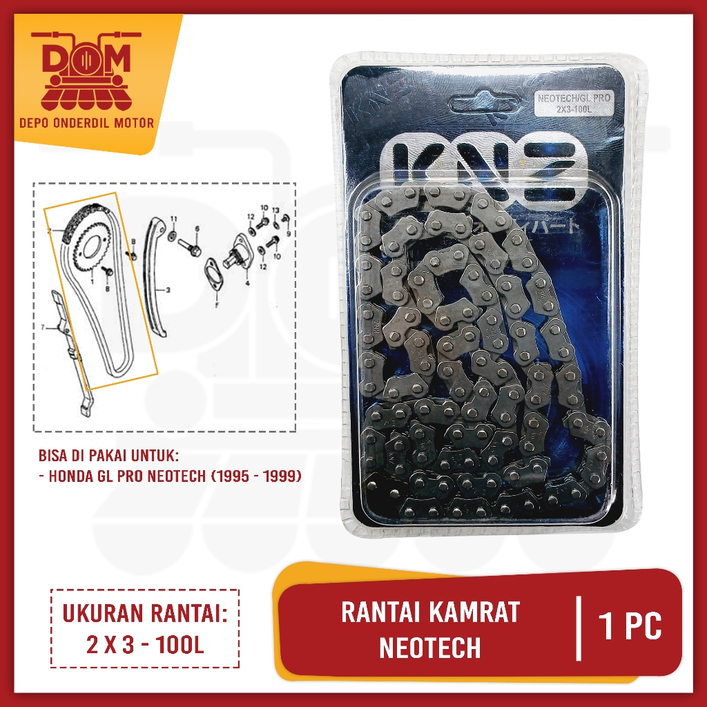 MESIN Kamrat Chain Only GL PRO NEOTECH (KNZ) Rante Keteng mesen 2X3 ...