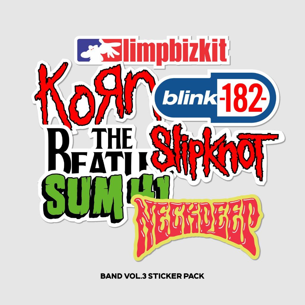 Korn Slipknot Sticker Pack Band Vinyl Glossy Lamination Waterproof ...