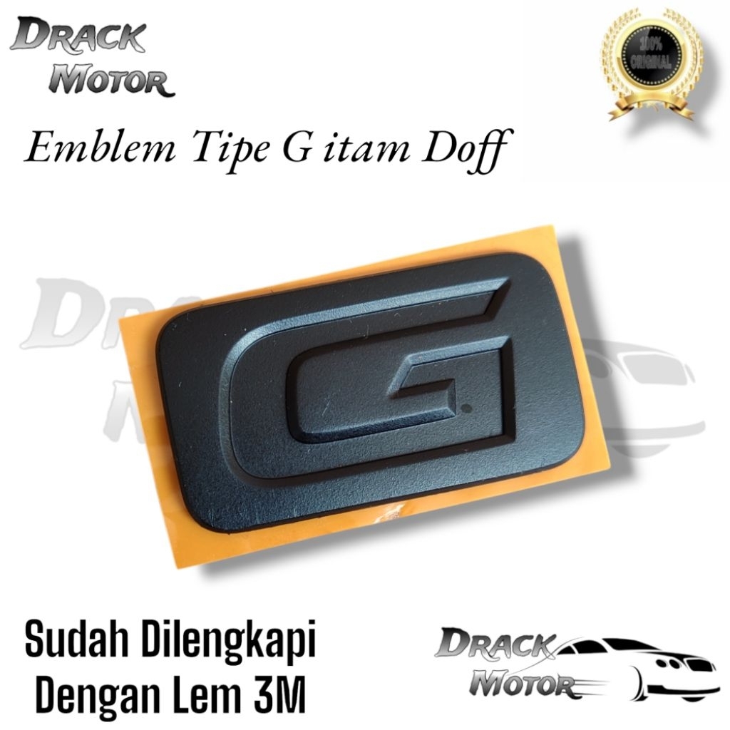 Original Matte Black G Type Writing Emblem Rear Trunk Toyota Kijang ...