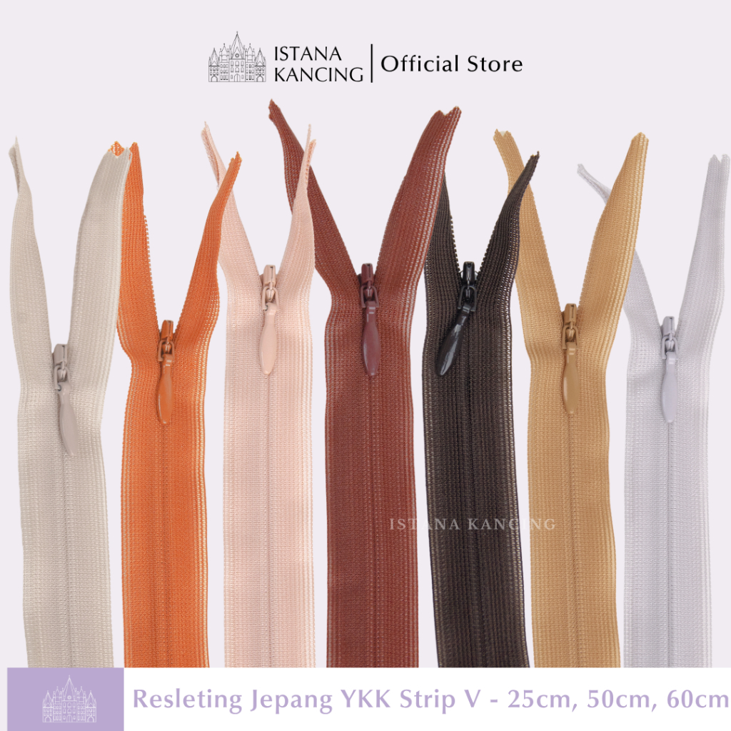 Original Japanese YKK Zipper Size 25cm 50cm 60cm Japanese Zipper V ...