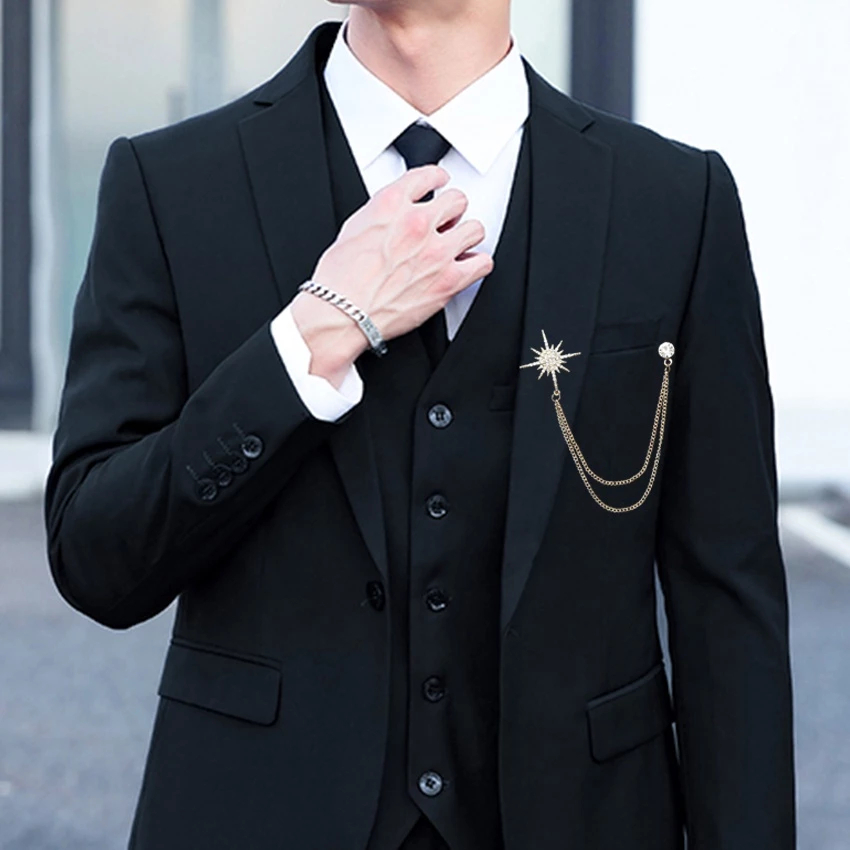 Blazer Suit Pin Accessories / Lapel Snowflake Suit Brooch Pins / Tassel ...