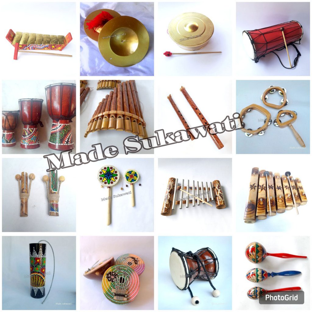 Musical Instruments Traditional Special Toys Gamelan Gong Flute Drum ...
