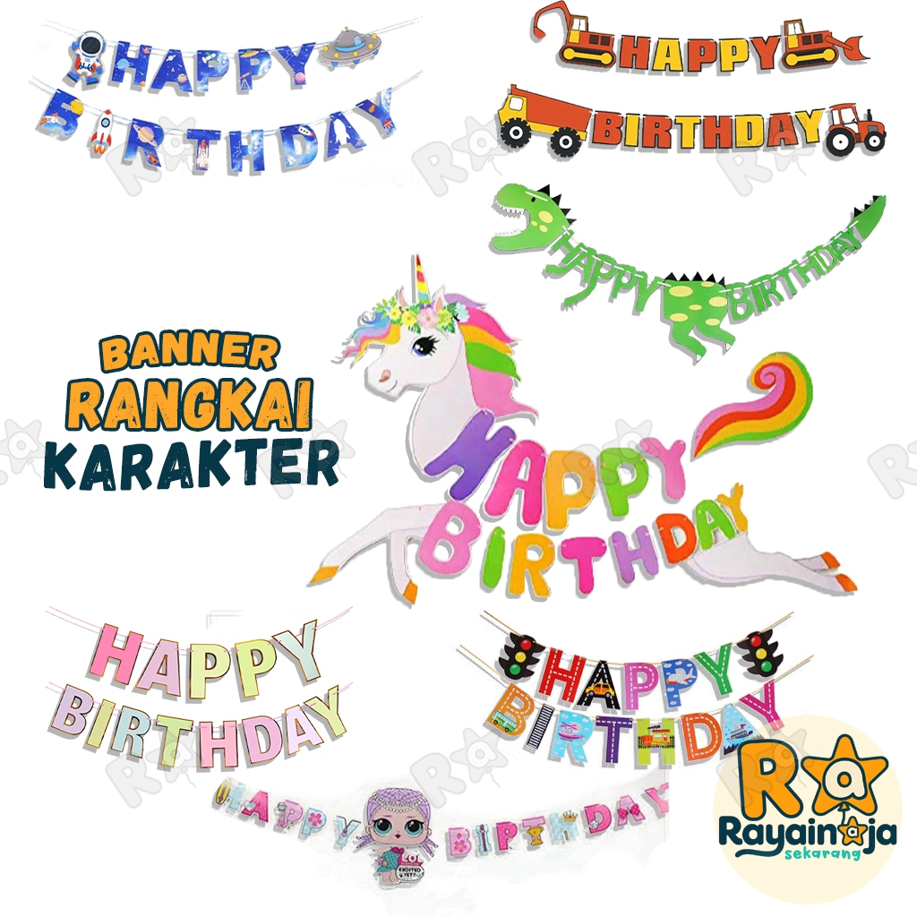Rayain Aja - Dinosaur Character Banner Traffic Banner/ Unicorn Banner ...