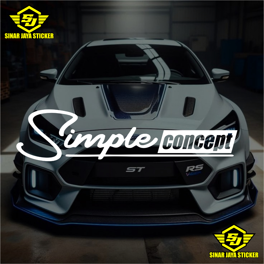 Simple concept sticker | Car window sticker | Sticker cutting | Glass ...