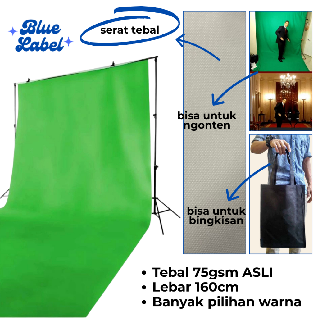 Original 75gsm Spunbond Fabric 160 cm Wide for Bouquets / Green Screen ...