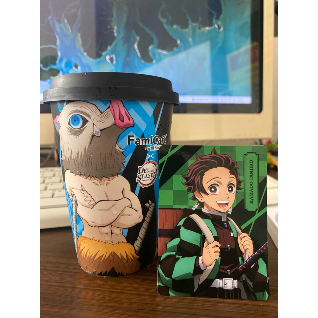 DEMON SLAYER X FAMILYMART TANJIRO INOSUKE COLLECTIBLE CARD & CUP ...