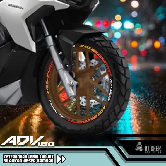 ADV 160 Custom Rim Stickers, Simple, Cool Motif Stickers, High Quality ...