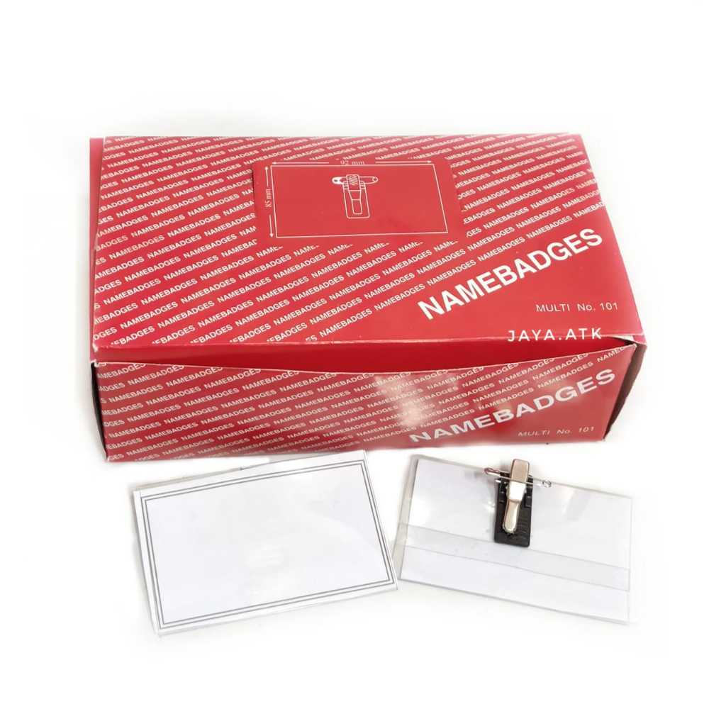 1PAK 50PCS NAME TAG MULTI JEPIT PESERTA SIGN PIN ID CARD PESERTA NAME ...