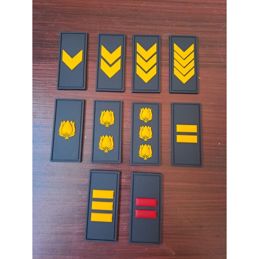 ONE SET of rubber emblems for the Indonesian National Armed Forces ...