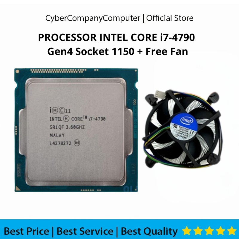 Processor Intel Core i7-4790 Gen4 LGA 1150 3.60GHz + Fan Cpu Cooler ...