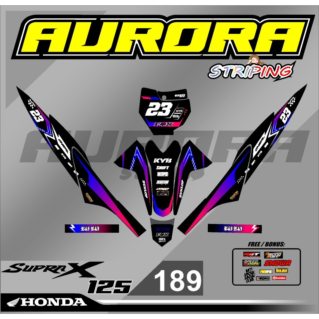 Latest Striping Sticker RBT SUPRA | Shopee Philippines