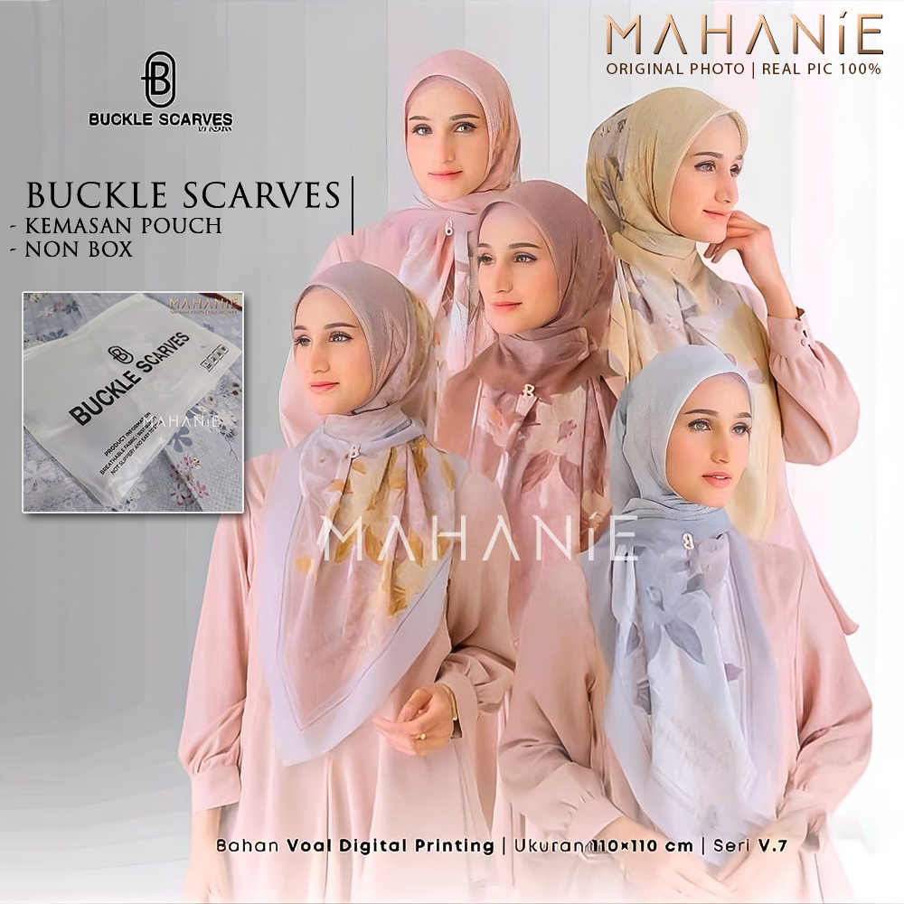 BUCKLE SCARVES ORIGINAL BOX AND POUCH by AZARA, PREMIUM QUARTER HIJAB ...