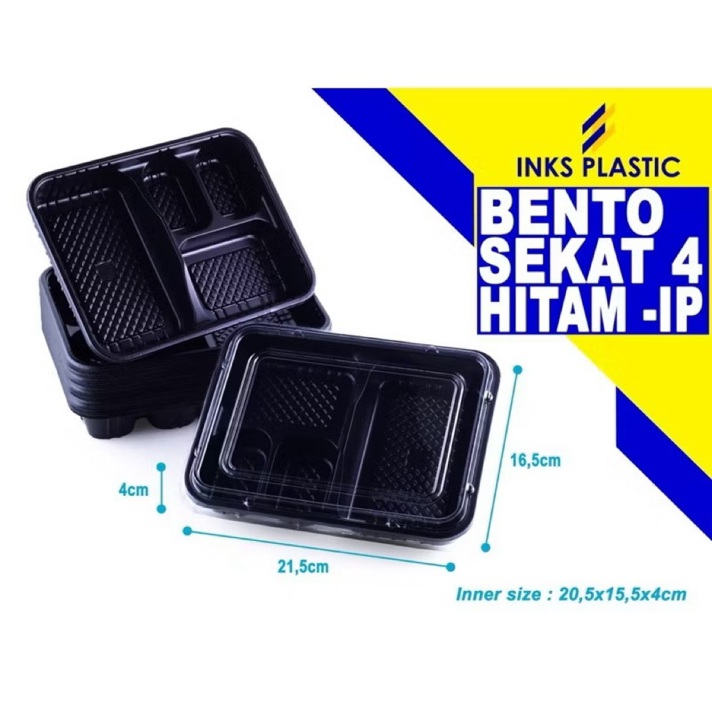 MIKA BOX BENTO 4 SEASON BLACK (50 PCS) | Shopee Philippines