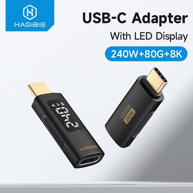 Hagibis AA20 240W USB C Adapter with LED Display USB4 PD Fast Charging ...