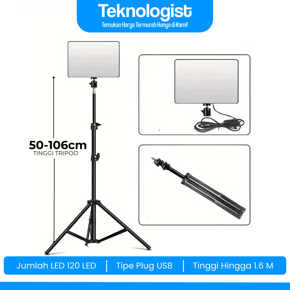 3-in-1 Color Dimmable LED Studio Camera Light with Tripod | Shopee Philippines