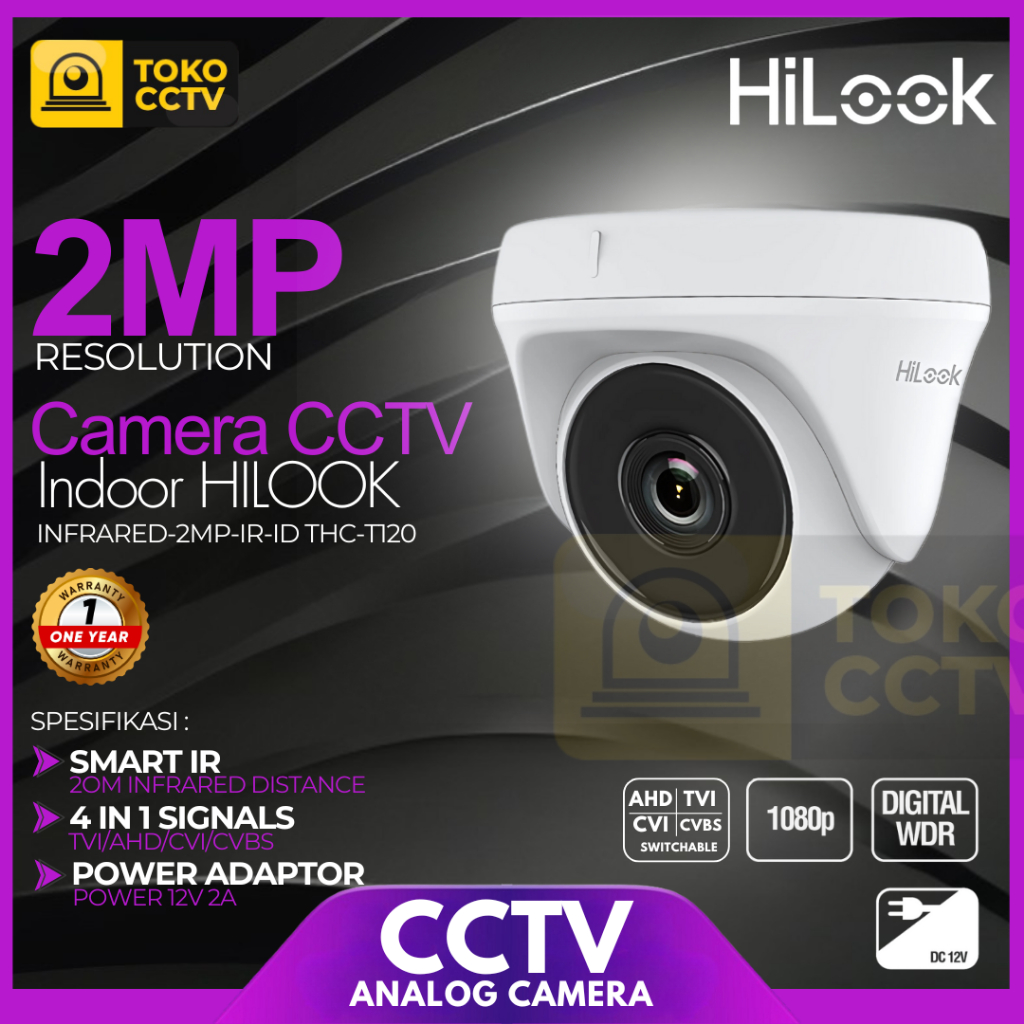 2mp Indoor Infra Red Analog CCTV Camera, 2mp AHD Camera | Shopee ...