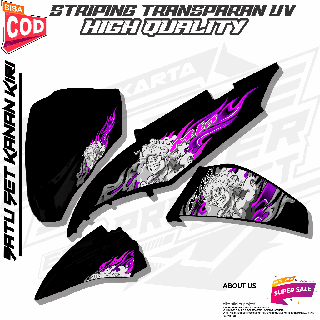 STRIPING VARIATION 34 TRANSPARENT YAMAHA MIO SPORTY MIO SMILLE STICKER ...