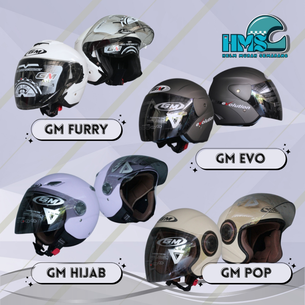 GM OFFICIAL HELMET (GM HIJAB / GM POP / GM FURRY / GM EVO) SOLID ...