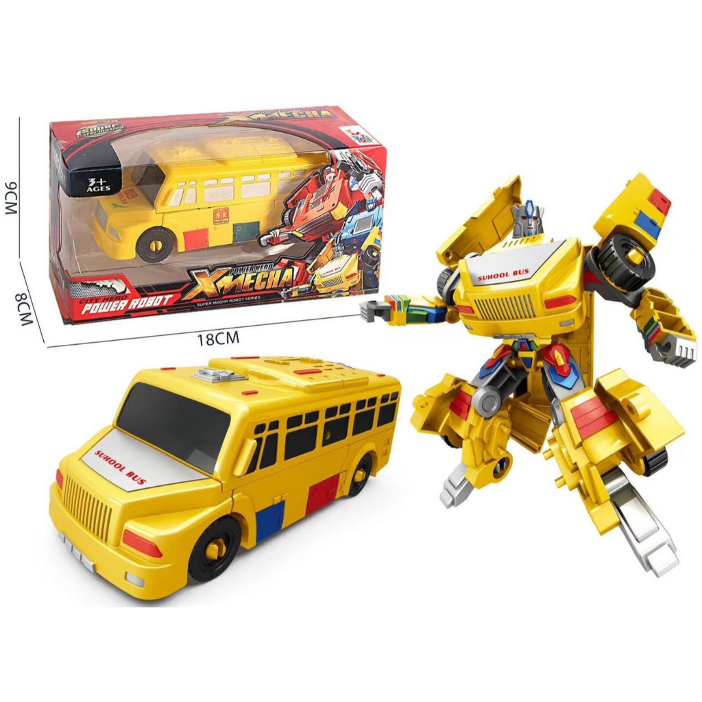 School Bus Transformer Robot Toy | Shopee Philippines