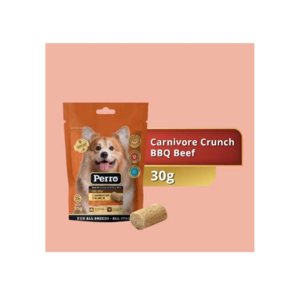 Perro Carnivore Crunch BBQ beefl 30gr/dog Snack | Shopee Philippines