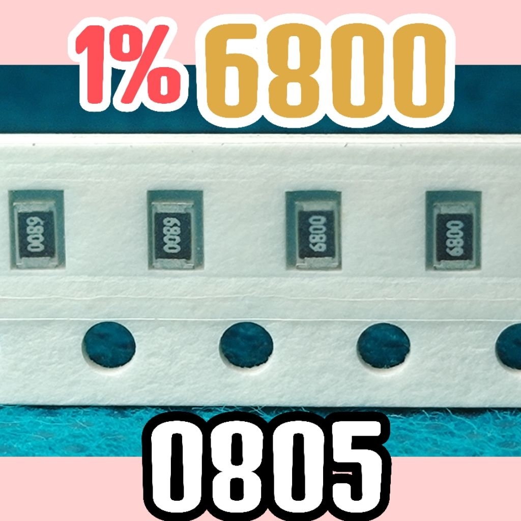 10pcs resistor chips smd 6800 681 680R 1% size 2012 0805 680ohm 680 ohm ...