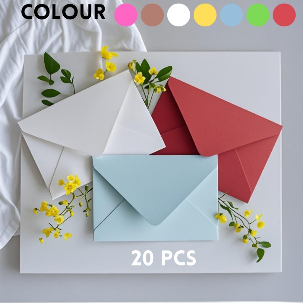 (20 PCS) AESTHETIC WEDDING ENVELOPE SIZE A5 A6 A8A7 COOL COLORFUL ...